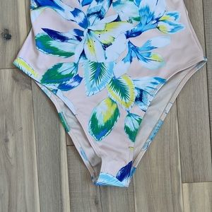 Swim | Flowery Pink Pastel Bikini One Piece Swim Suit | Poshmark